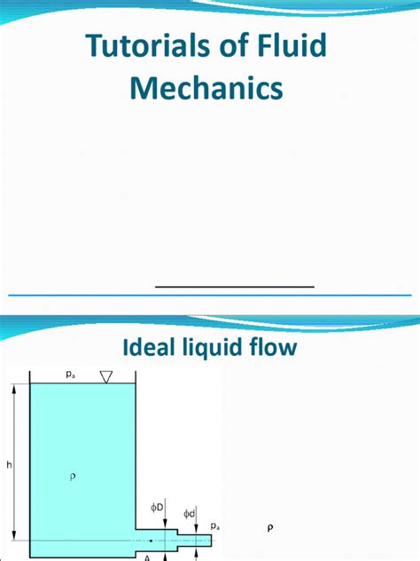 Tutorial 5 Dynamics of Fluids Flows of Ideal Fluids | PDF | Fluid Dynamics | Liquids