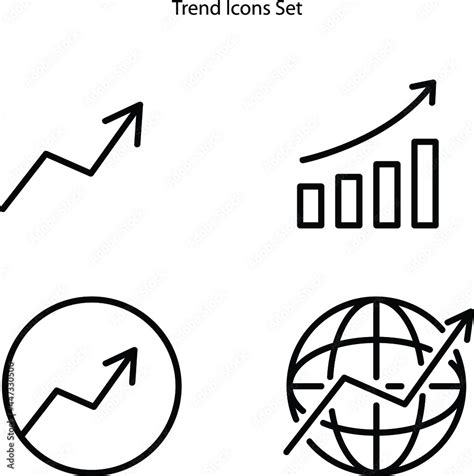 Trending Icons Set Isolated On White Background From Trending Icon Thin Line Outline Linear