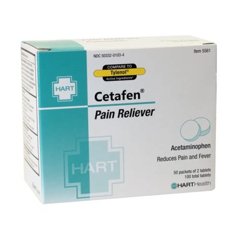 Cetafen Non Aspirin Pain Reliever Compare To Tylenol Acetaminophen