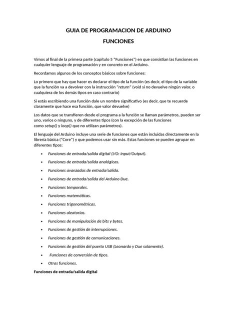 guia de programacion de arduino pdf lenguaje de programación arduino