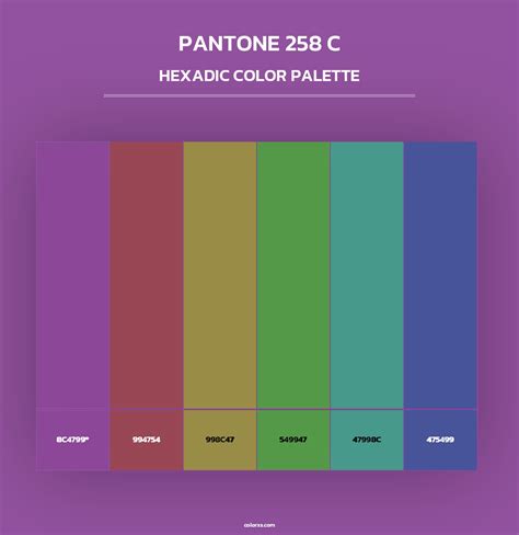 Pantone 258 C Color Palettes