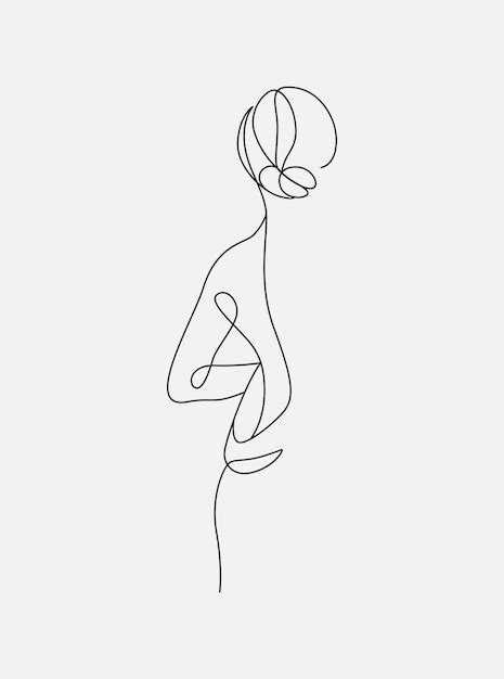 Premium Vector Minimal Hand Drawn Illustration Of Beautiful Female
