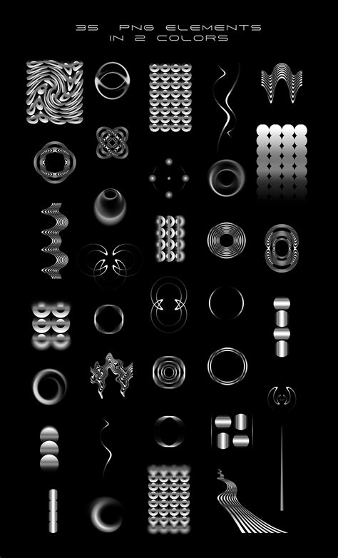 Vol 5 Futuristic Elements Png Behance