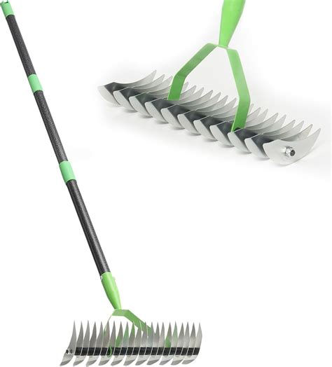 Thatch Rake For Lawns Dead Grass Dethatcher Rake Removal Tool Heavy