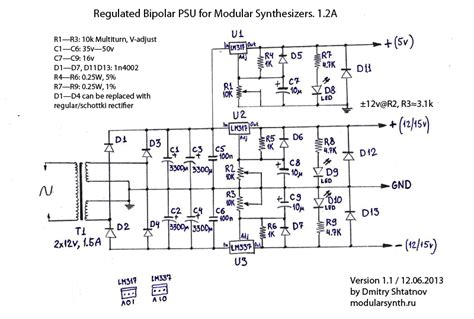 Regulated Bipolar Psu Modular Synth