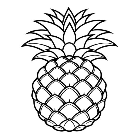 Premium Vector Elegant Pineapple Line Art Vector For Creative Designs