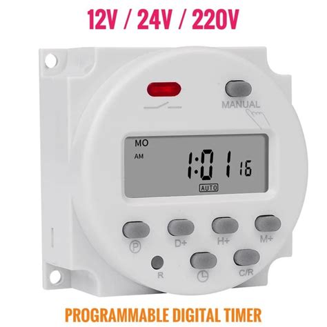jual cn101a digital timer programmable delay timer relay time switch ac dc 12v dc shopee