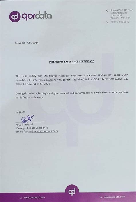 Shayan Khan On Linkedin Internship Qordatablabs Sqa