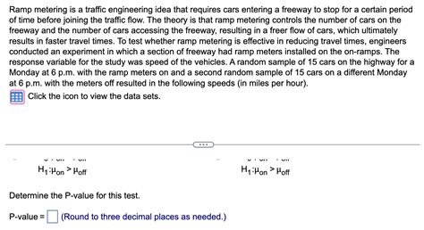 Solved Ramp Metering Is A Traffic Engineering Idea That