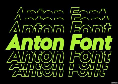 Anton Font Text Effect Generator Creative Typography Ideas Font