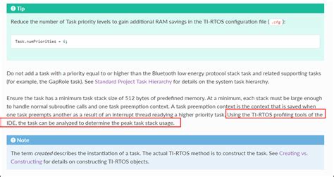 CCS CC2640 How To Use TI RTOS Profiling Tools In CCS To Determine The Peak Task Stack Usage