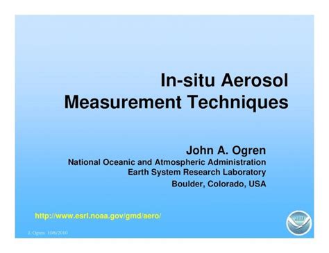 PDF In Situ Aerosol Measurement Techniques J Ogren In Situ Aerosol Measurement