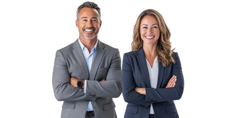 Business Leader And IT Manager Smiling Confidently In Professional Attire On Transparent