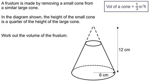 Solved I Need Help Immediately Please A Frustum Is Made By Removing