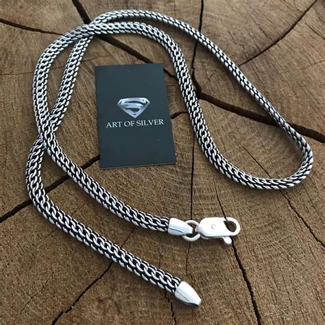 В НАЛИЧИИ!!! Цена 87$ Серебряная цепочка Питон. Серебро 925 с чернением ...