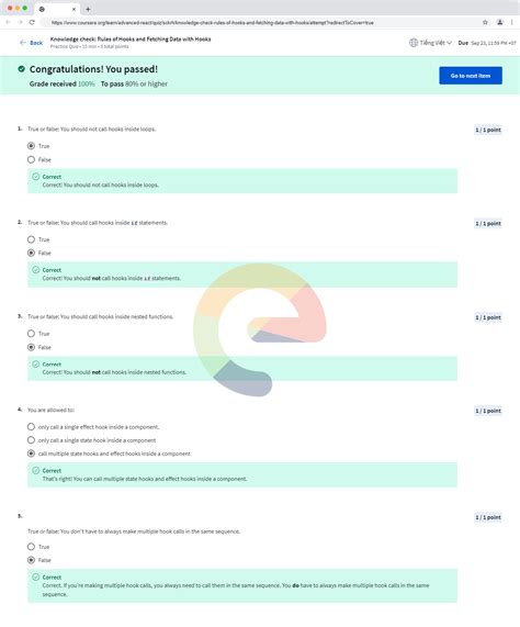 Knowledge Check Rules Of Hooks And Fetching Data With Hooks Advance