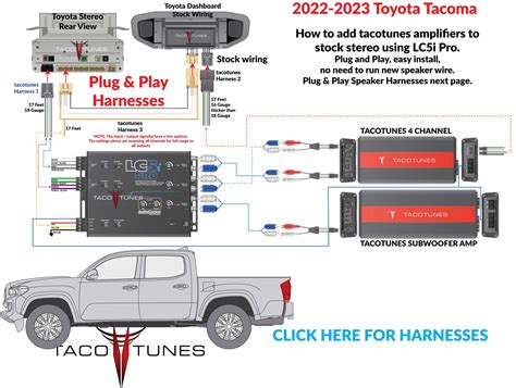 2020 2023 Toyota Tacoma Add Amplifiers To Factory Stereo Plug And Play