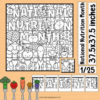 National Nutrition Month Activities Bulletin Board Coloring Pages