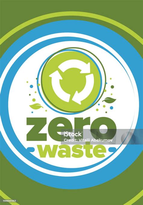 제로 웨이스트 생태 포스터 거절하고 줄이십시오 재사용 및 재활용 환경을 위한 녹색 1월 친환경 라이프스타일 지구를 구하세요 플라스틱이없고 에코 백 만 있습니다 벡터 그림 0