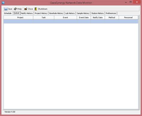 Network Data Management Network Manager Monitor Queue Tab