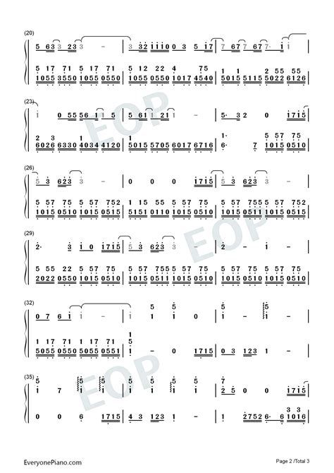 Da Capo G调 原神风物之诗琴谱 原琴谱双手简谱预览 Eop在线乐谱架