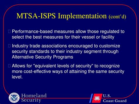 PPT U S Coast Guard ISPS Code Implementation PowerPoint Presentation ID