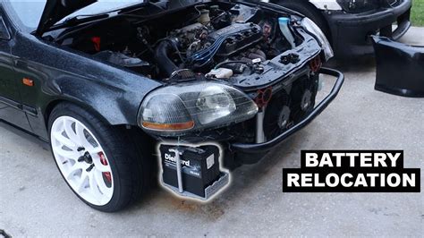 Battery Relocation For The Civic And Engine Bay Tuck Youtube