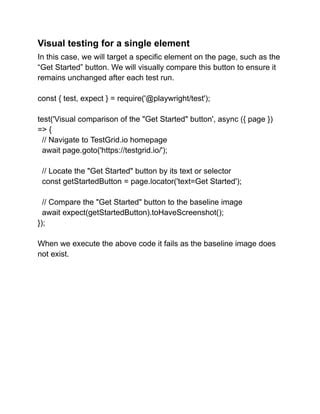 Visual Regression Testing Using Playwright Pdf