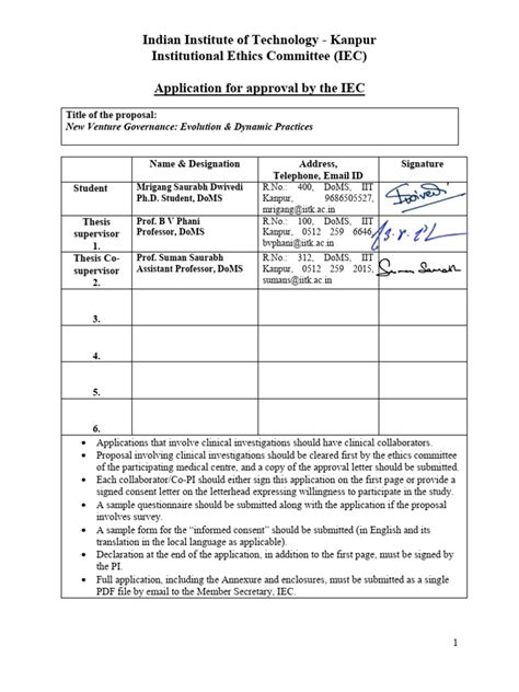 Iec Form Mrigangdwivedi 19114262 Pdf Venture Capital Corporate
