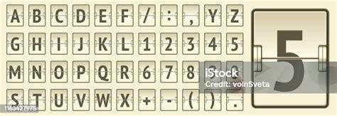 베이지 공항 기계 점수 판 알파벳과 숫자를 표시하는 출발 또는 도착 정보 벡터 일러스트 공항에 대한 스톡 벡터 아트 및 기타 이미지 공항 공항 터미널 기계류 Istock