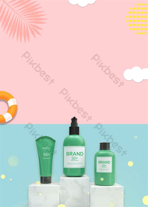 Sunscreen Background Pink Green Simple Psd Free Download Pikbest