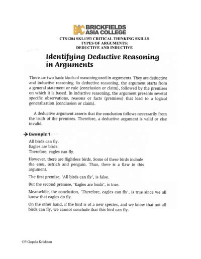 Inductive And Deductive Reasoning