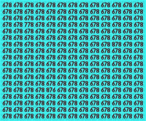 Анхаарал шалгах тест “678” аас өөр дөрвөн тоог олоорой