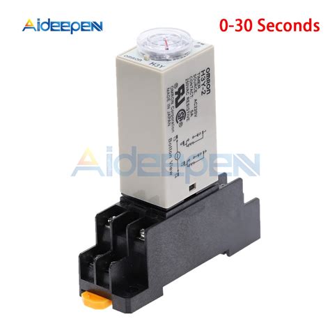 H3y 2 Dc 12v 24v Ac 110v 220v Delay Timer Time Relay 0 30 Seconds Solid State Delay Relay With