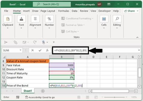 Excel 如何计算债券价格极客教程
