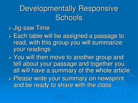 Ppt Developmentally Responsive Middle Schools Powerpoint Presentation