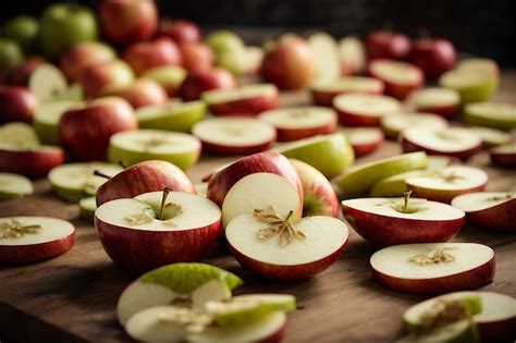Premium Ai Image Delicious Apple Slices