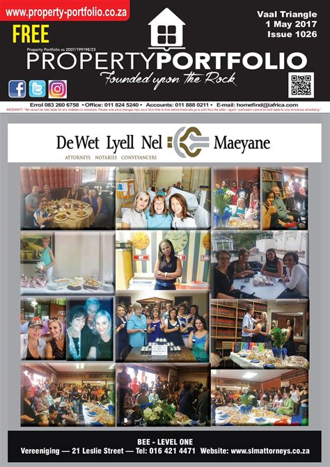 Vaal 1 May 2017 Issue 1026 Property Portfolio Publishing Page 1