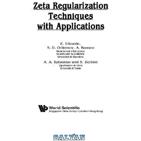 خرید و قیمت دانلود کتاب Zeta Regularization Techiques With Applications