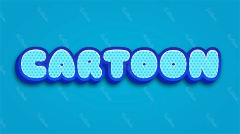 Cartoon 3d Text Effect Free Illustrator Vector File