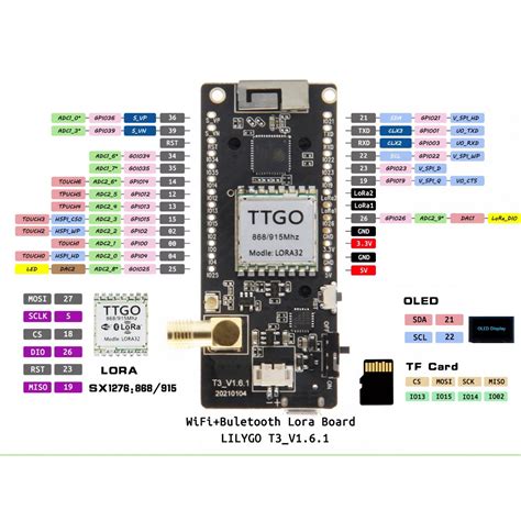 Lilygo Ttgo T3 Lora32 433mhz V161 Esp32 Lilygo Q134