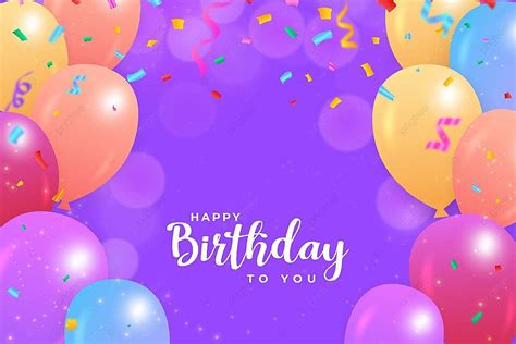 Colorful Bokeh Birthday Bash With Balloons And Confetti Vector