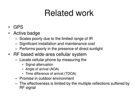 Ppt Radar An In Building Rf Based User Location And Tracking System