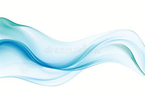 Abstract Blue And Green Waves On A White Background Stock Illustration Illustration Of