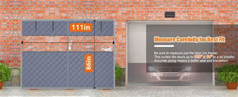 Garage Door Insulation Kit 1 Car Garage Cover 9 7ft Insulated Screen For Winter