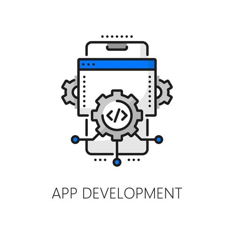 Mobile Application Coding Software Develop Icon 37907084 Vector Art At