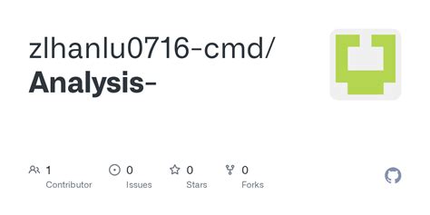 Github Zlhanlu0716 Cmdanalysis