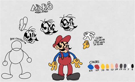 Mario Model Sheet By Superbowserworld On Newgrounds