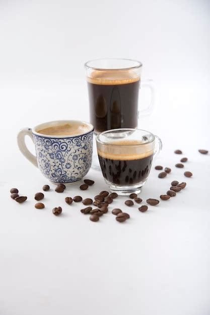 Premium Photo Assorted Coffee Small Glass Cup Espresso Break Relax