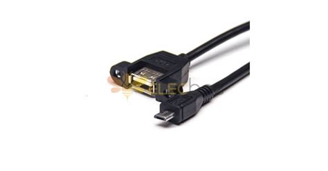 Elecbee OTG Micro USB Degree Male To USB A Female Straight